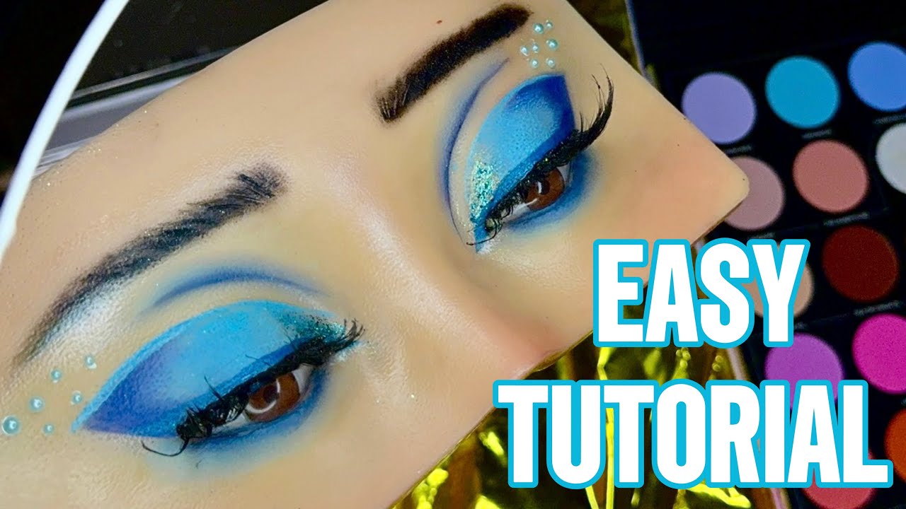 BLUE EYE SHADOW MAKEUP #TUTORIAL | PARTY #MAKEUP 🩵 #easymakeup # ...