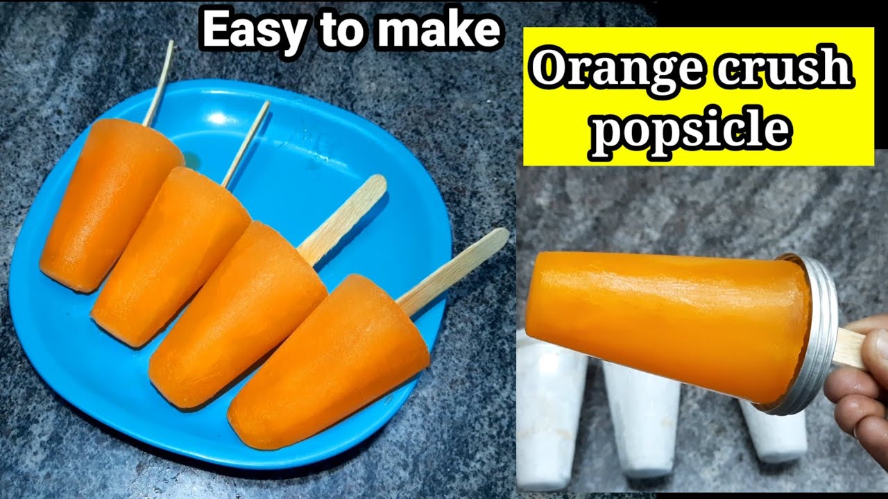 Orange kulfi #orange crush popsicle #popsicle #kulfi #orange ice # ...