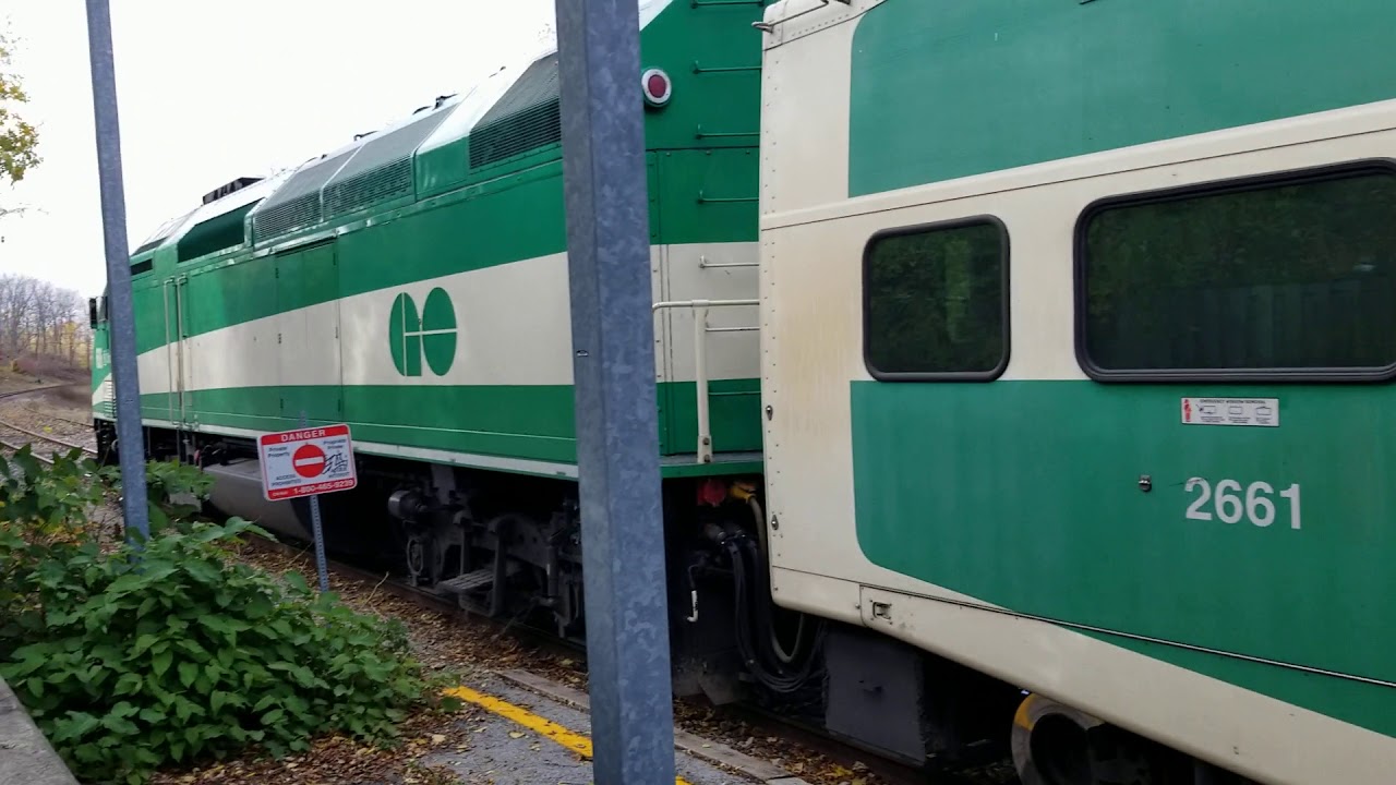 GO Transit MP40PH-3C 606/CEM Cab Car 348 at Niagara Falls! - YouTube