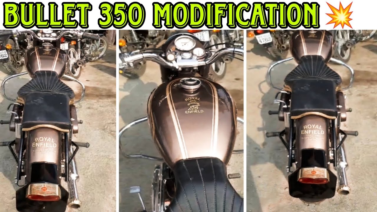 Royal Enfield bullet 350 Modification || Custom paint work || 2024 ...