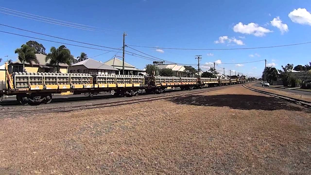 Aurizon Locomotives 2470 Class Sleeper Train Denison Street - YouTube