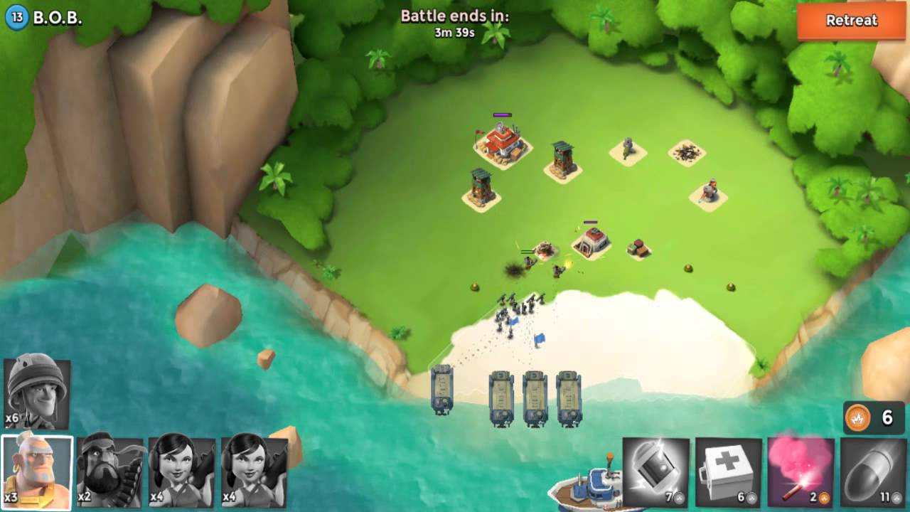 Boom Beach Gameplay Walkthrough - B.O.B for Android/IOS - YouTube