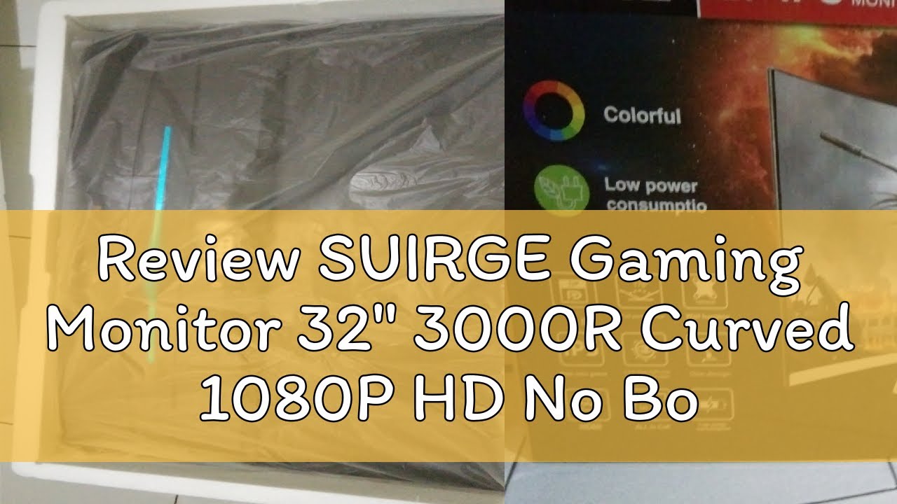 Review SUIRGE Gaming Monitor 32" 3000R Curved 1080P HD No Border IPS ...