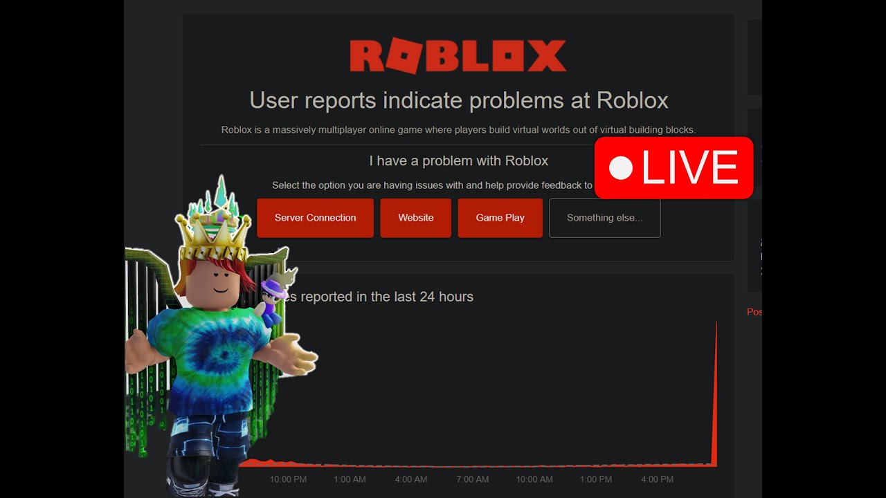 ROBLOX LIVE | ROBLOX IS DEAD COVERAGE (nvm its back chat) - YouTube
