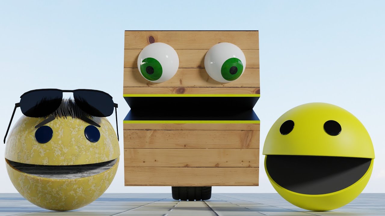Pacman and Handsome Pacman vs Pacman Cube - YouTube
