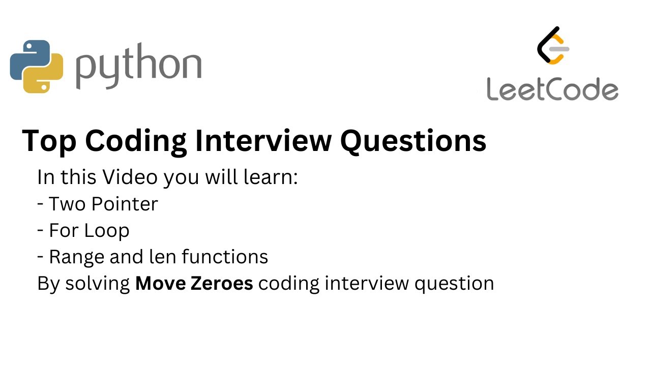 Top Coding Interview Questions 08 Move Zeroes Python Debugging top-coding-interview-questions-08-move-zeroes-python-debugging