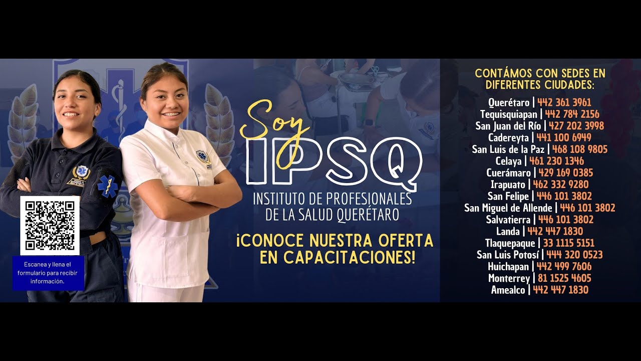 IPSQ ¡𝐂𝐨𝐧𝐨𝐜𝐞 𝐧𝐮𝐞𝐬𝐭𝐫𝐚 𝐨𝐟𝐞𝐫𝐭𝐚 𝐞𝐧 𝐜𝐮𝐫𝐬𝐨𝐬! 🩺🚑💄 - YouTube