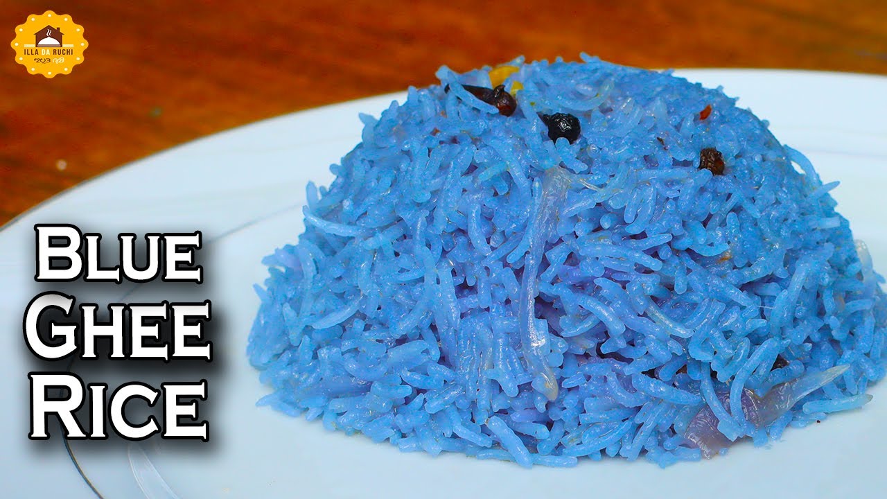 Blue Ghee Rice | Shankha Pushpa (Butterfly-Pea ) | Blue Rice Recipe ...