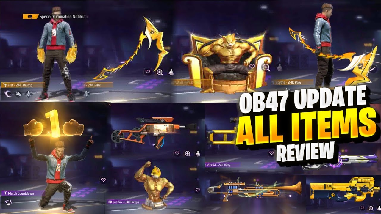 Ob47 Update Items Collection Review | Ob47 Update 24k Kitty Thems Items ...