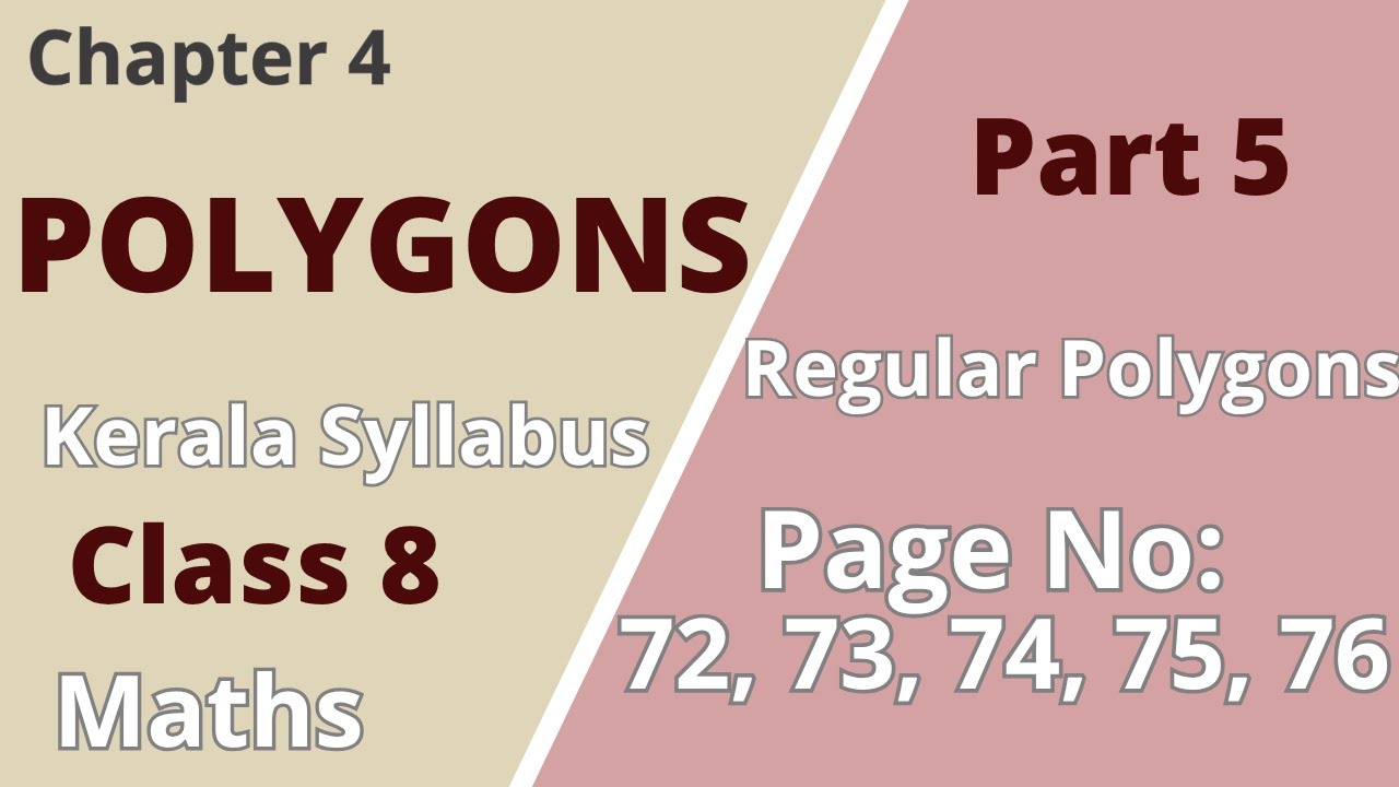 Class 8 | Maths | Chapter 4| Polygons | Regular Polygons | KeralaSyllabus | Part 5 - YouTube