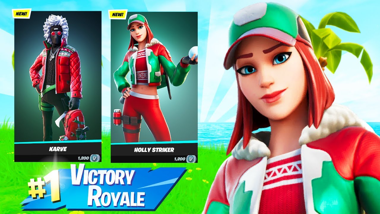 *NEW* HOLLY STRIKER AND KARVE SKINS IN FORTNITE! - YouTube