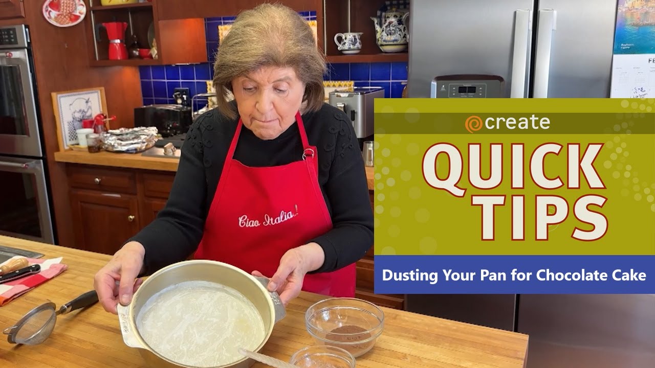 Create Quick Tip: Dusting Your Pan for Chocolate Cake - YouTube