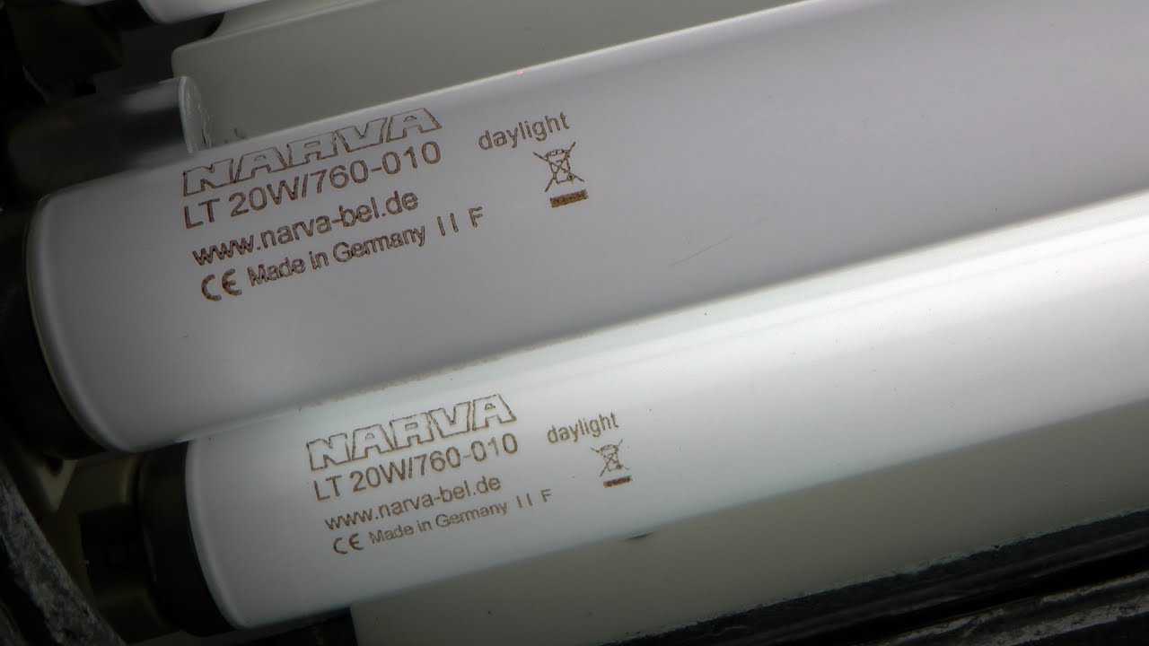Świetlówki Narva 20W - fluorescent tubes Narva T12 20W - YouTube