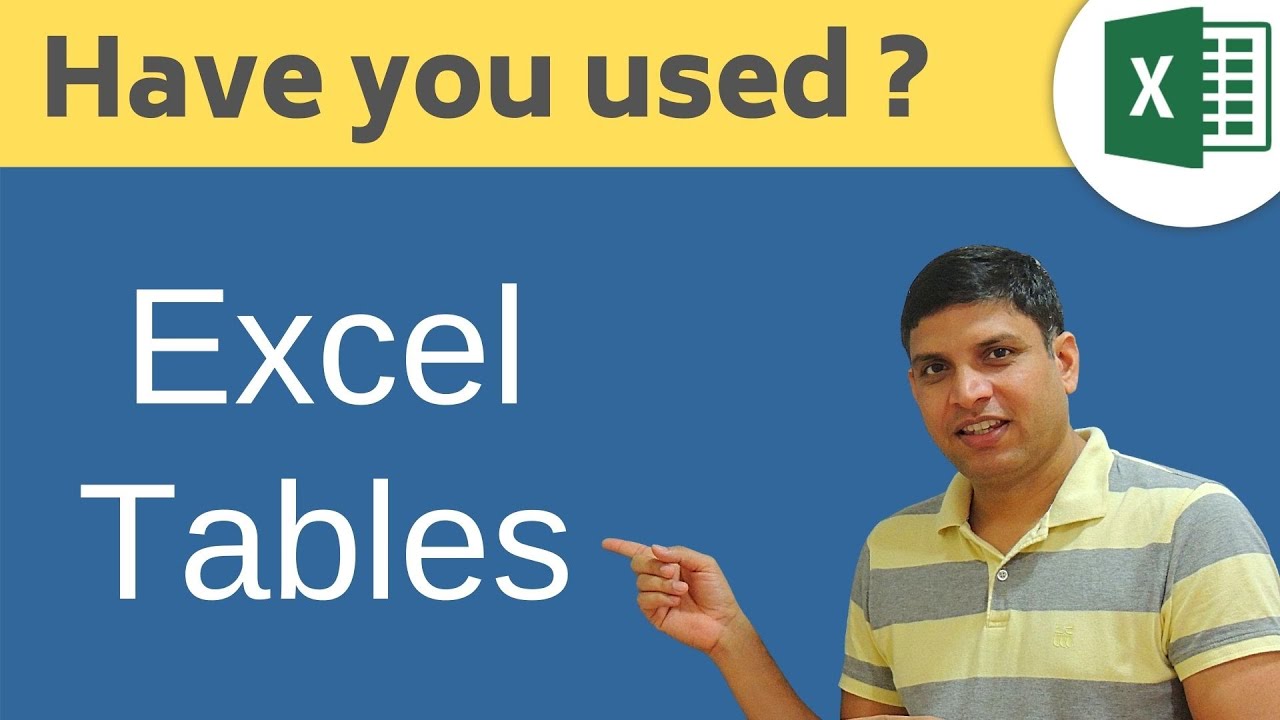 Excel Tables : Introduction - YouTube