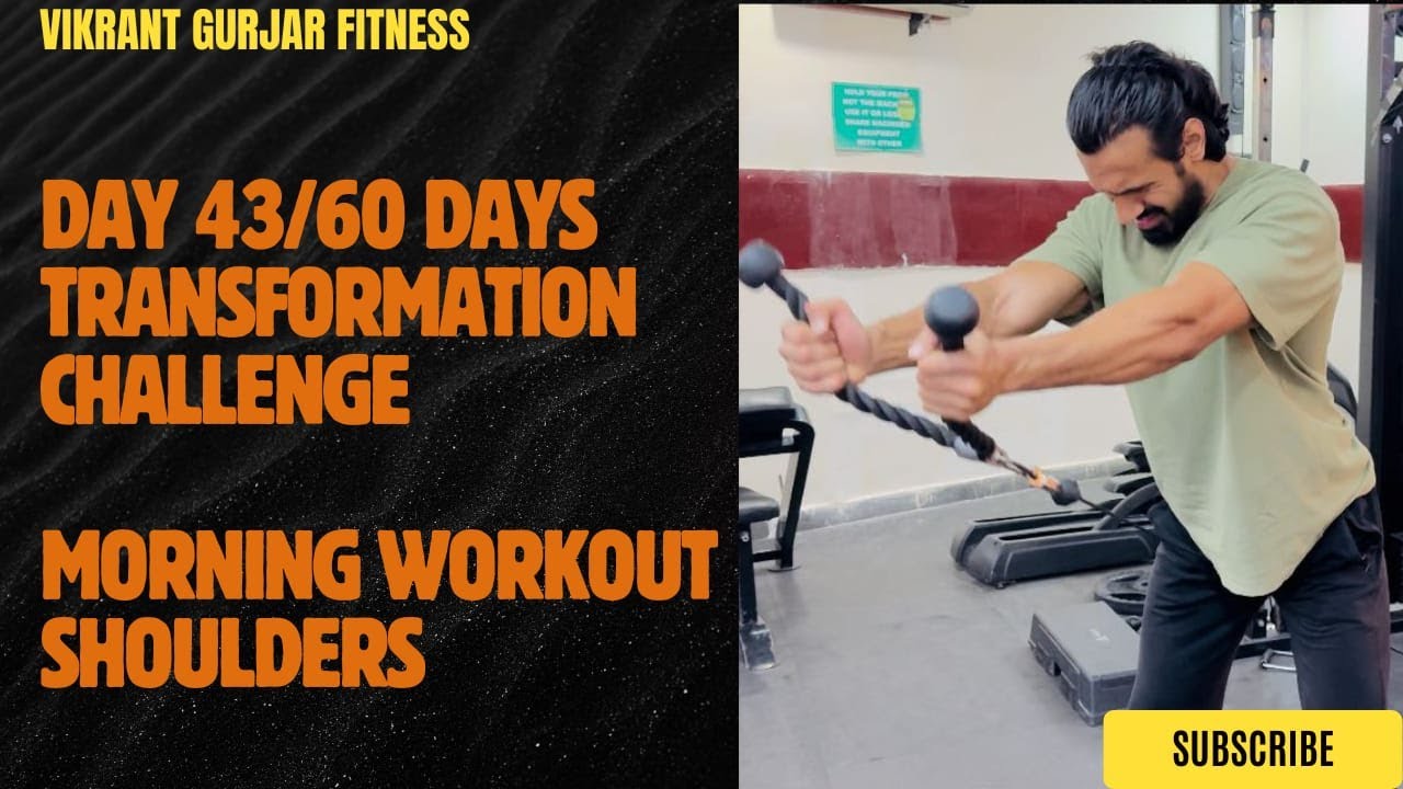 DAY 43/60 DAYS TRANSFORMATION CHALLENGE | MORNING WORKOUT | SHOULDERS ...