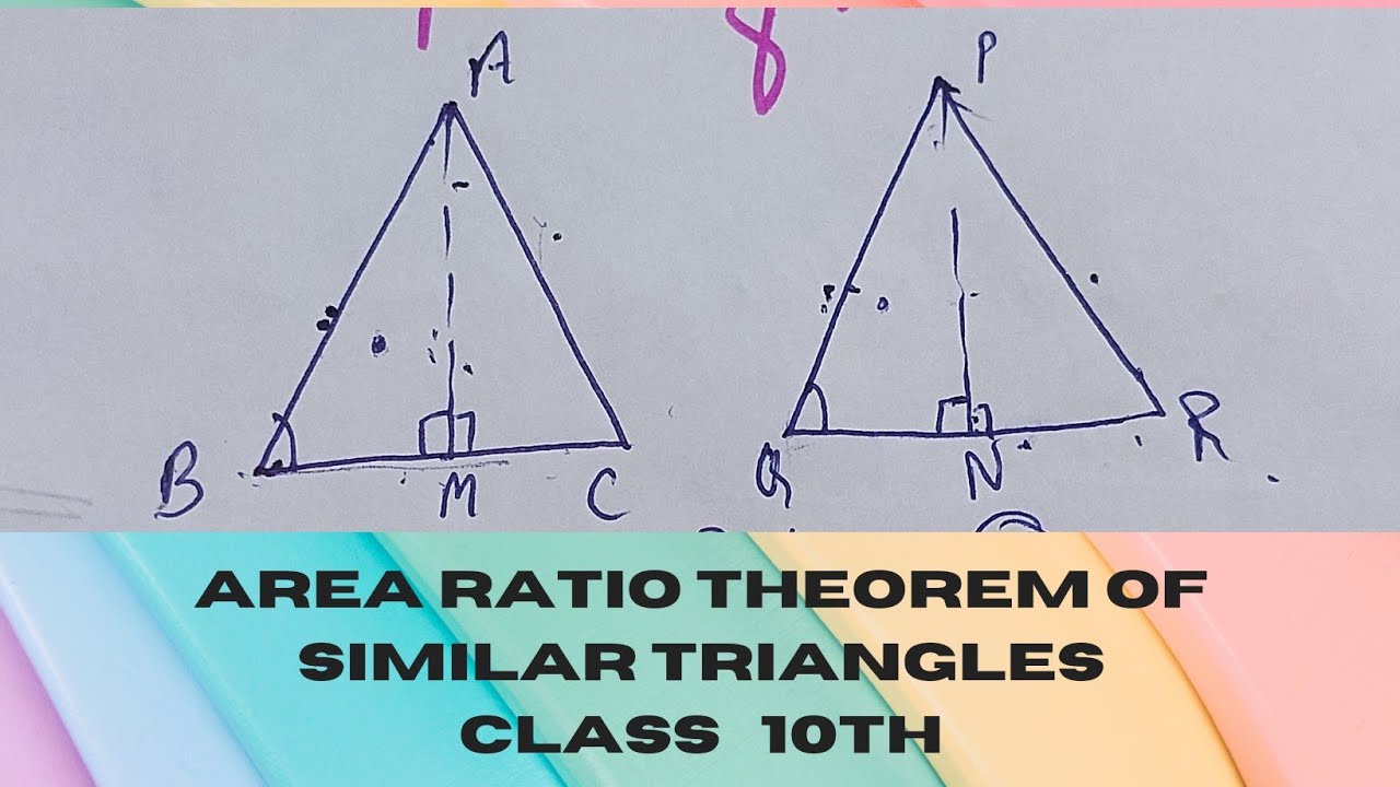 Proof of area ratio theorem class 10th ncert maths ch 6 triangles ...