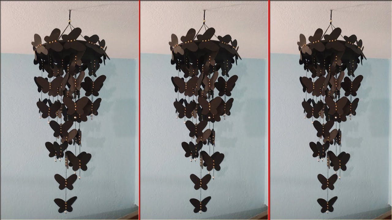 Amazing paper ceiling hanging craft ideas|| Beautiful butterfly jhoomer ...