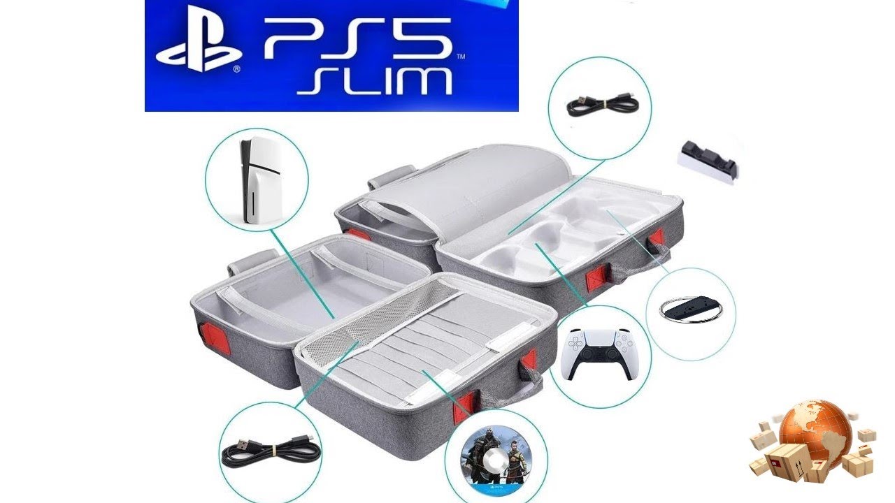 A melhor mala de viagem para Playstation 5 Slim e acessórios, Viagem ...
