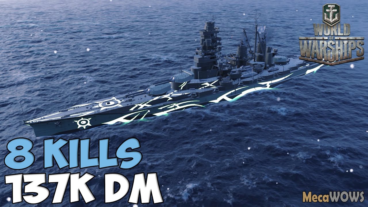 World of WarShips | ARP Kirishima | 8 KILLS | 137K Damage - Replay ...