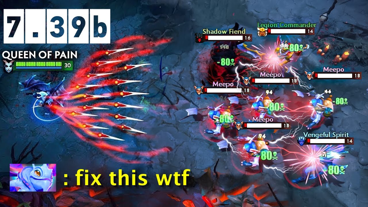 The New 7.39b Queen of Pain Is Unkillable🔥🔥1000GPM + 40Kills Masochist ...