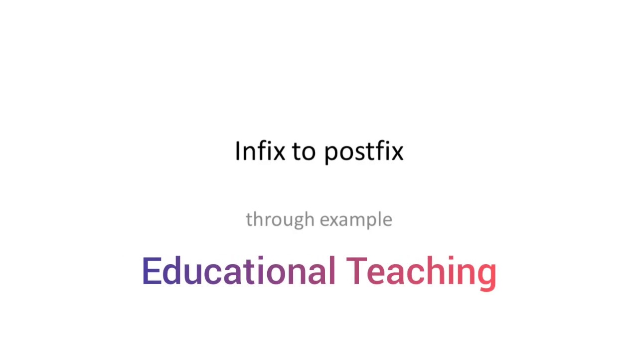 Infix To Postfix Data Structure Cst Youtube 1572