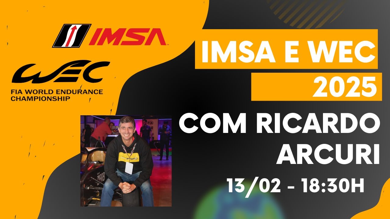 LIVE 13/02 - 18:30h - IMSA E WEC 2025 - COM RICARDO ARCURI - YouTube
