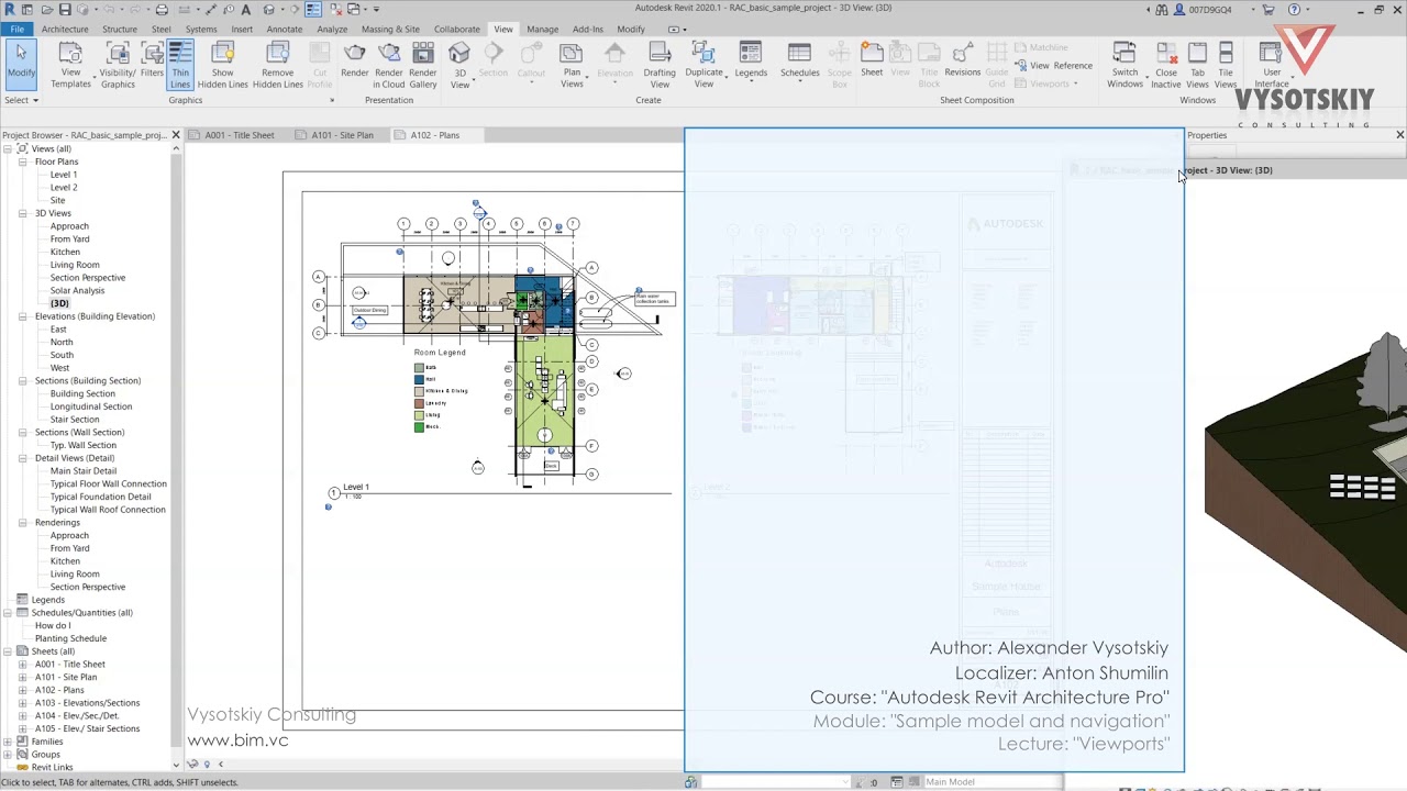 [Autodesk Revit Architecture Pro] Viewports - YouTube