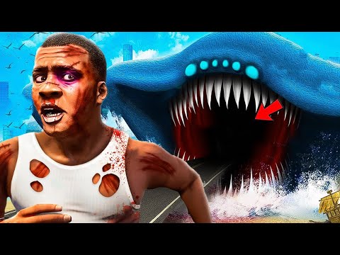 BİG MAJA MAN DENİZDEN ÇIKTI 😱 FRANKLIN'IN PEŞİNDE - GTA 5 MODS