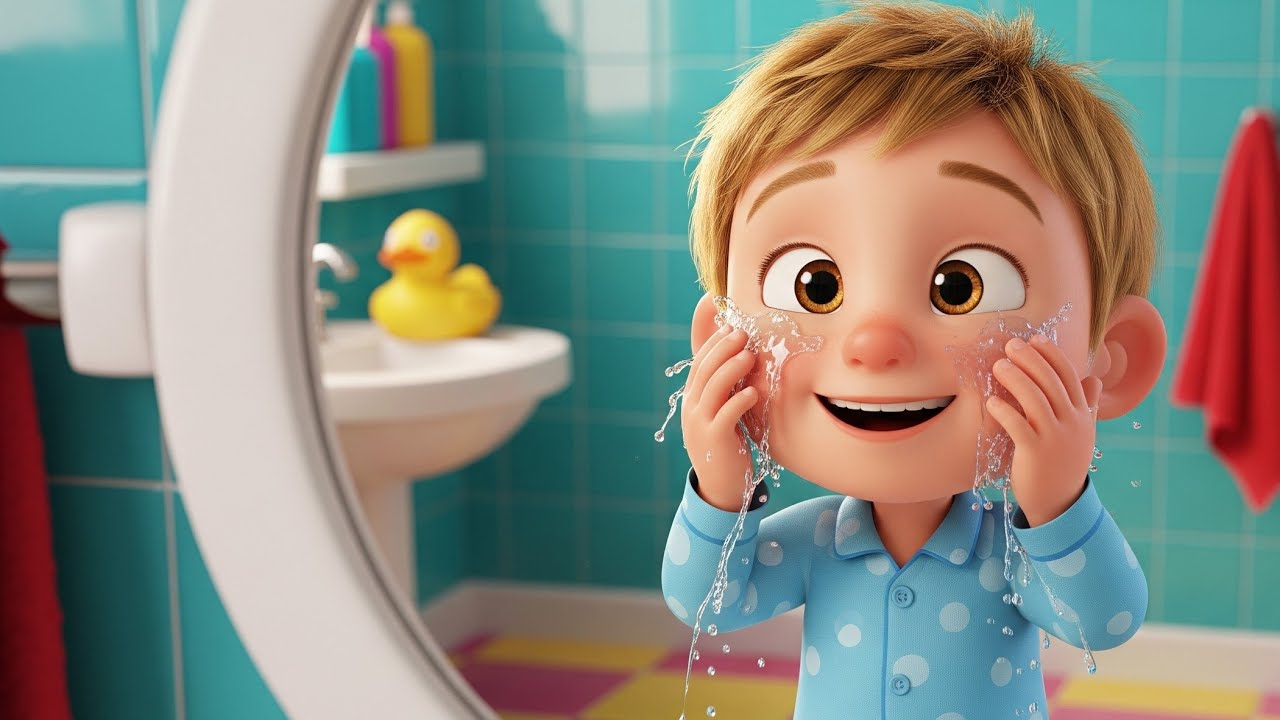 Trezirea de dimineata. Ma spal pe fata - Cantece pentru copii - YouTube