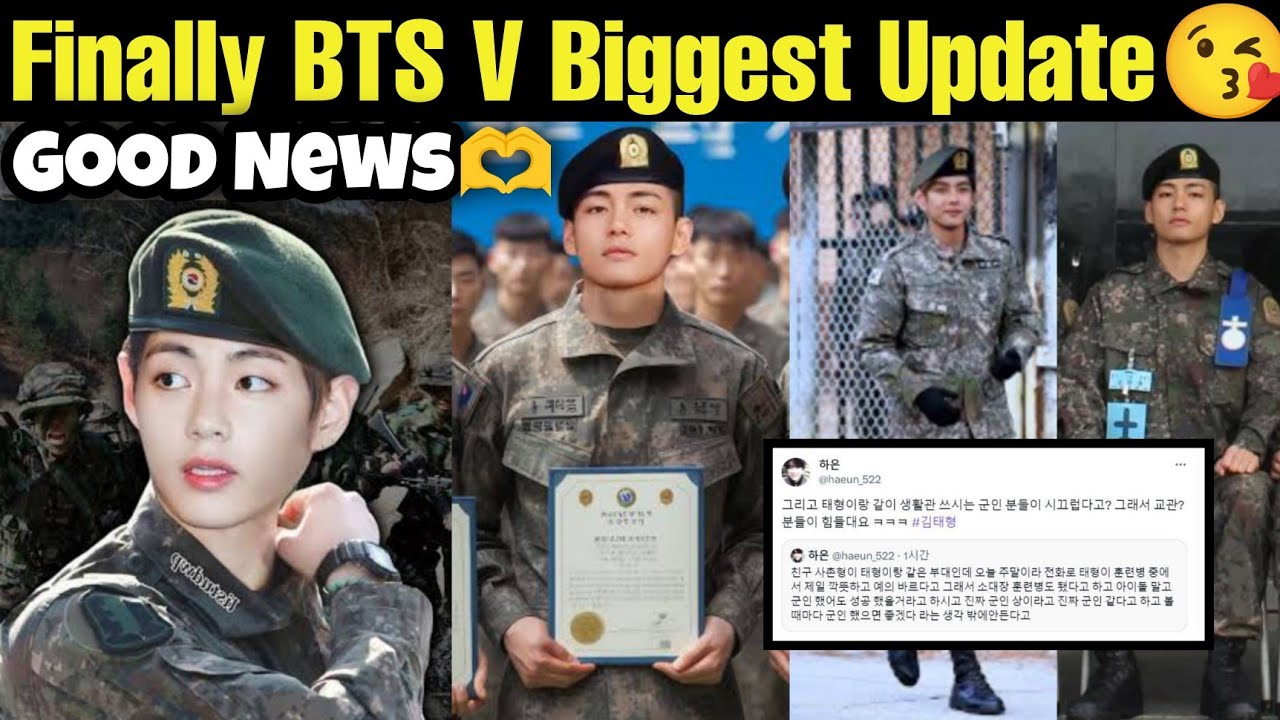 Finally BTS V Report Out from Military 😘 Good News 🫶 BTS Taehyung ...