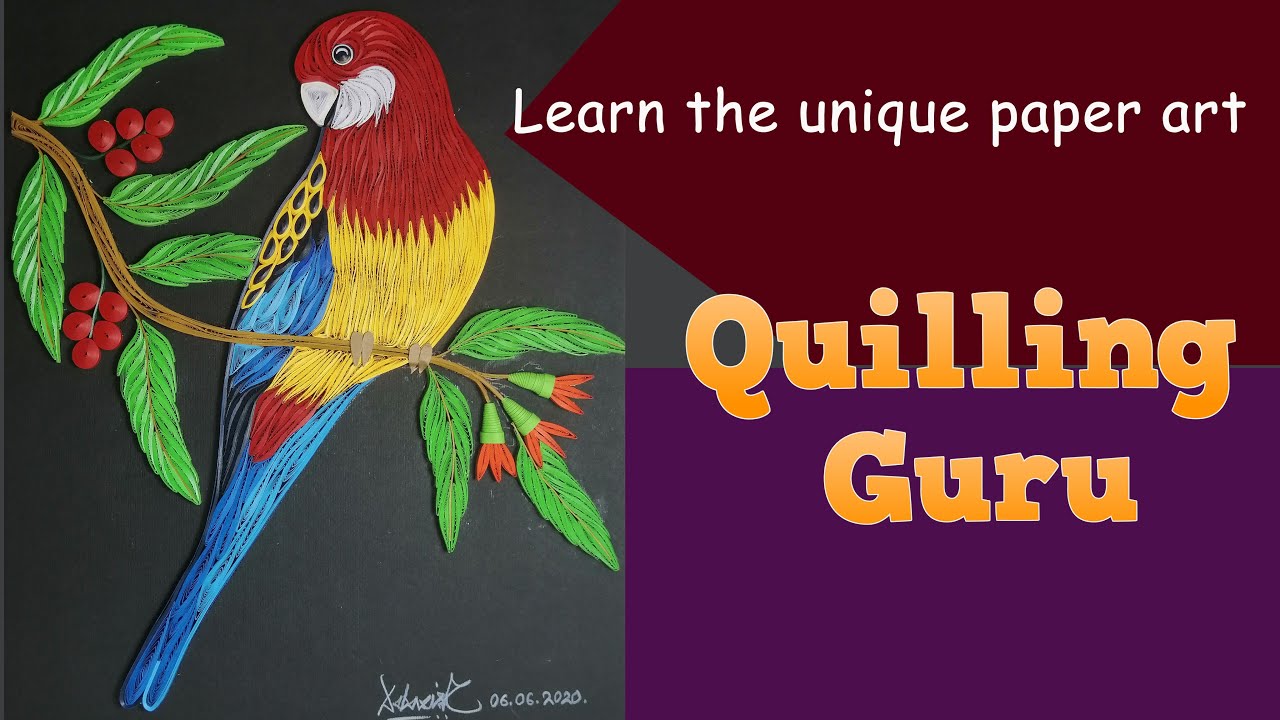 Quilling Bird | How to make a colorful and vibrant Paper Quilling bird ...