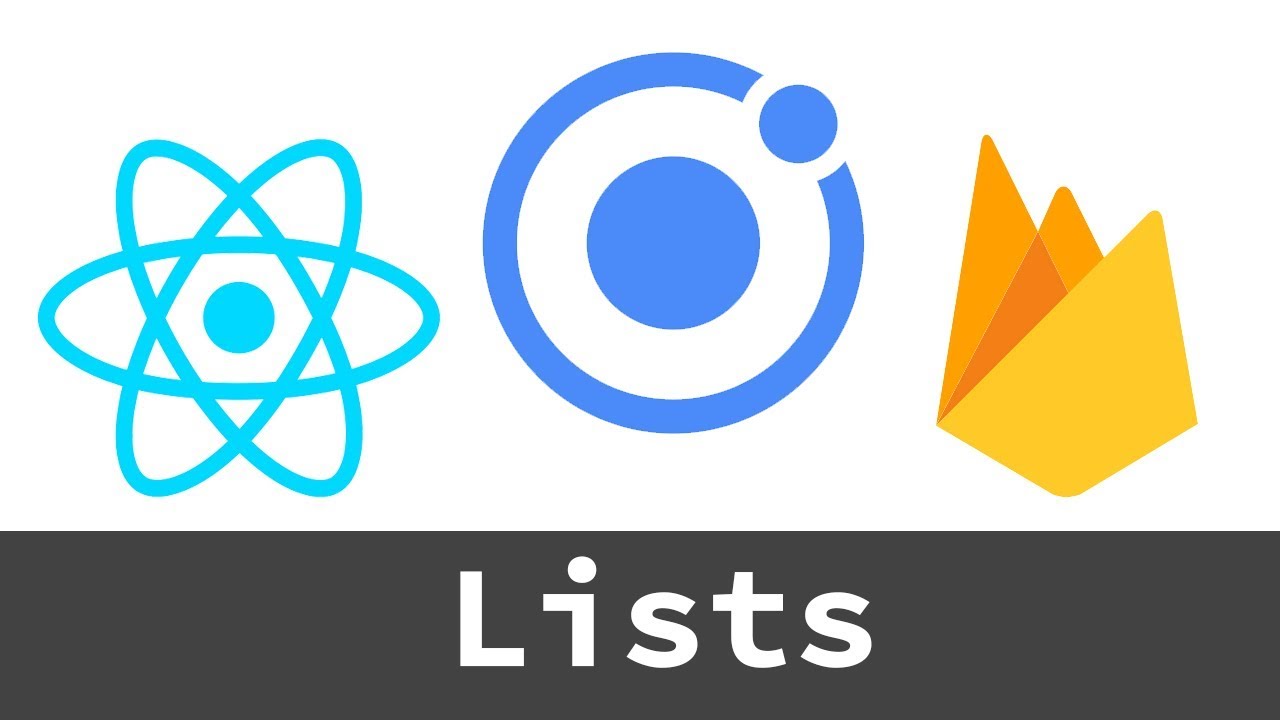 Ionic React Firebase 8 Lists Youtube