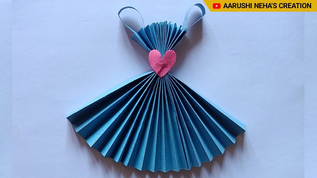How to make Paper Dress easily Step by Step | Making Doll Dress with ...