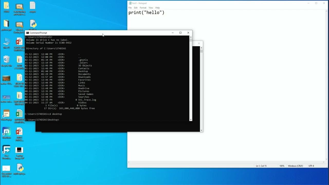 COPA_P-147 Use Command Line and IDE to create and execute a python program. - YouTube