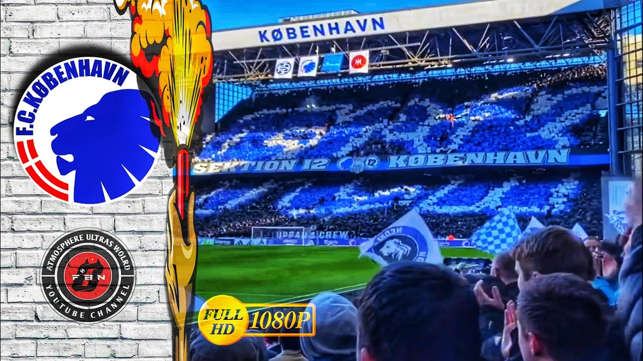 🔵⚪ SEKTION 12 FC Copenhagen show Choreo in Parken Stadium • FC ...