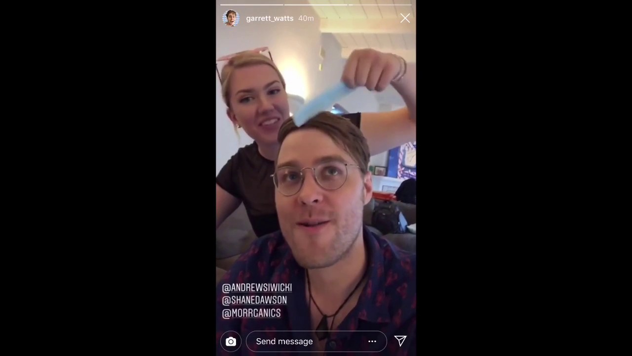 Andrew Siwicki and Morgan Adams Fixing Garrett Watts' Hair!!! - YouTube