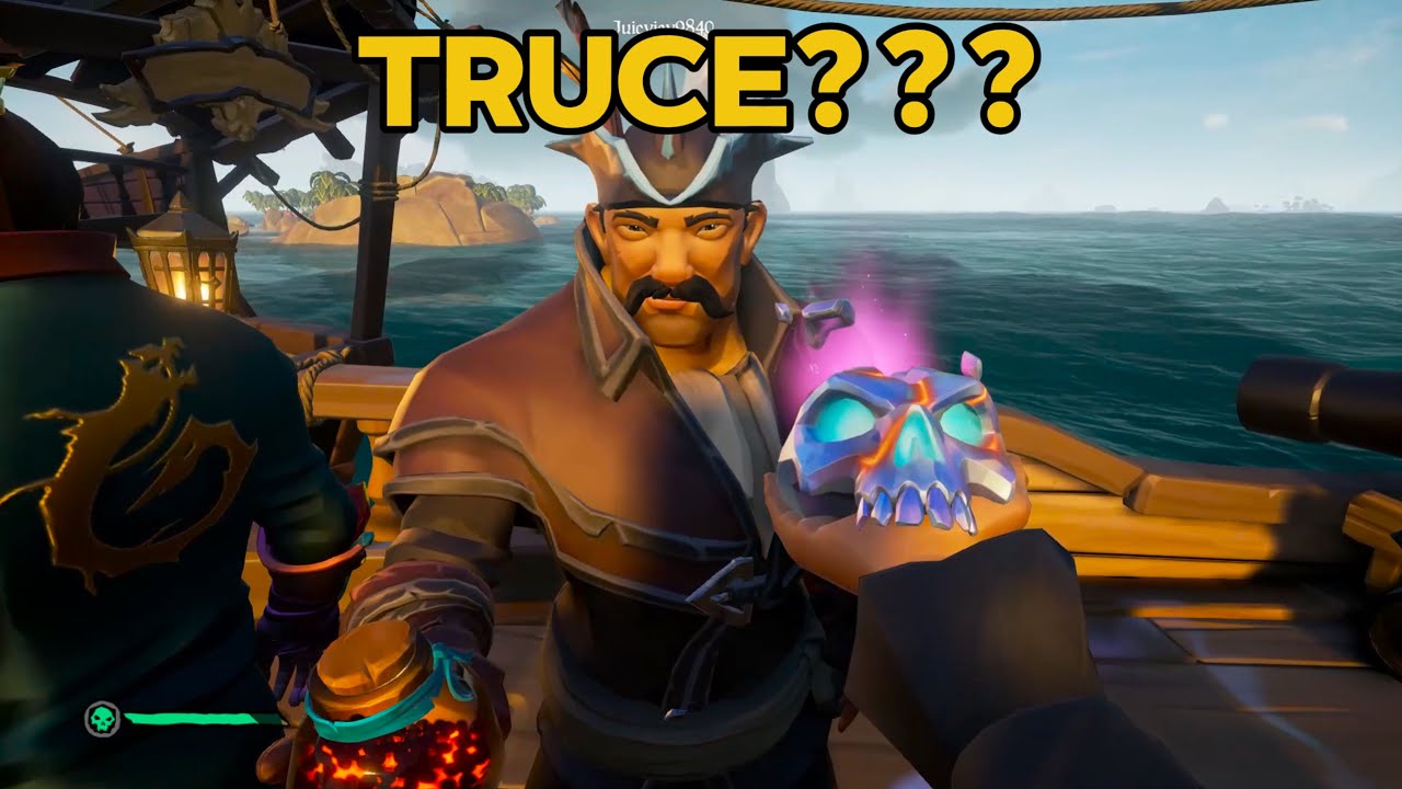 OUR FIRST PIRATE ENCOUNTER!..... | SEA OF THIEVES - YouTube