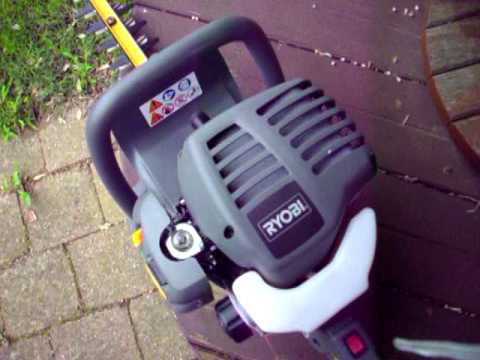 Ryobi Petrol Hedge Trimmer Cold Start - YouTube