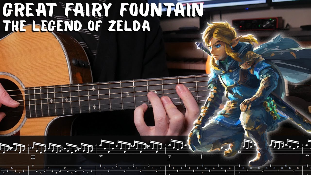 Great Fairy Fountain - The Legend of Zelda- Fingerstyle Guitar Tutorial ...