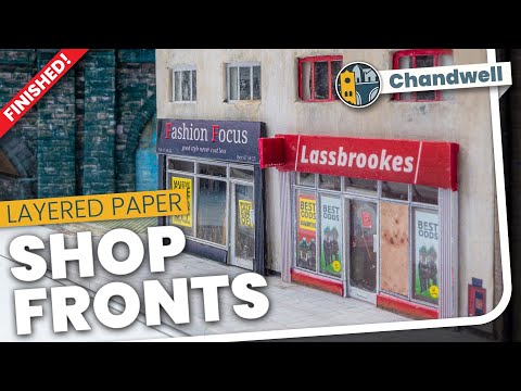Are these realistic shop fronts really made from paper!? Tiny N gauge paper shop fronts