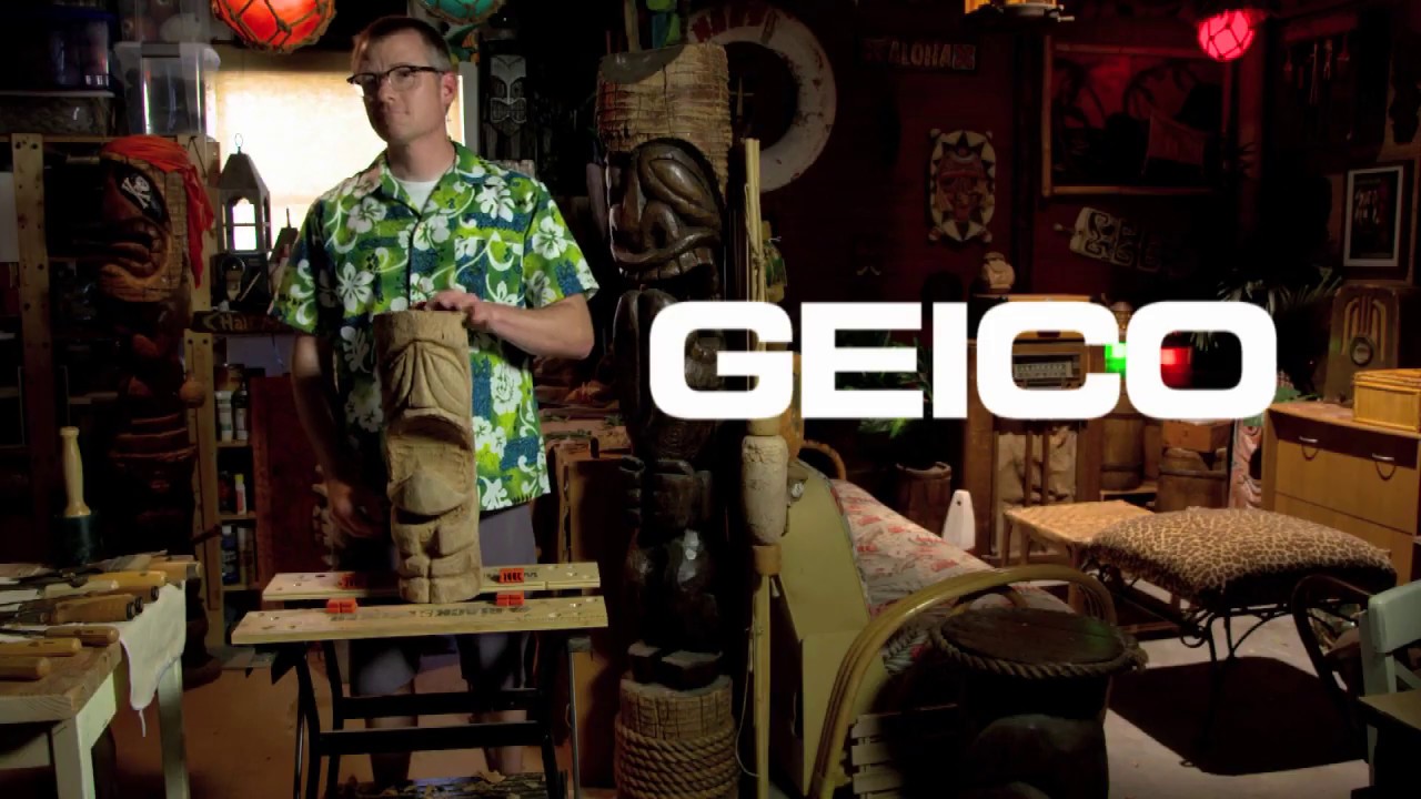 Geico Tiki Carver Polynesiac - YouTube