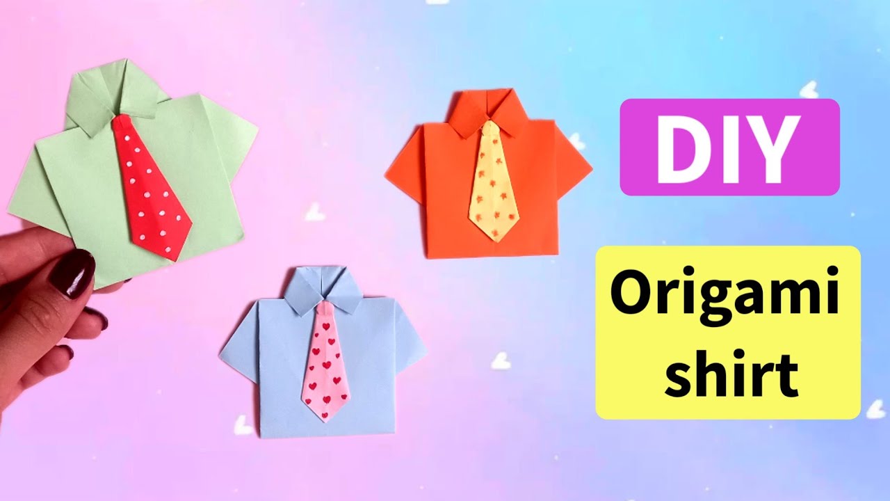 Easy Origami T Shirt - How To Make Paper Shirt - DIY - YouTube