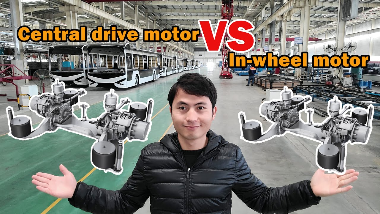 Central drive axle VS in-wheel motor drive axle - YouTube