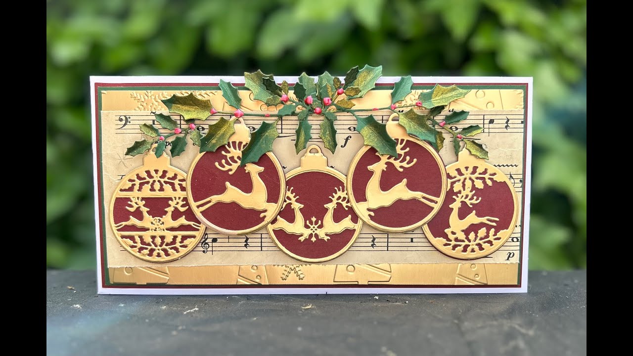 JND411 Small Baubles & JND400 Helen's Holly - Complex Card - YouTube