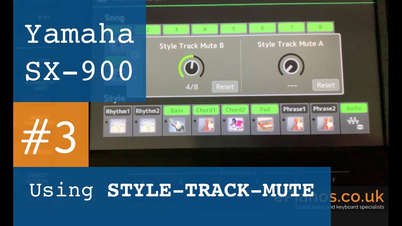 How to use STYLE-TRACK-MUTE on Yamaha SX900 - YouTube