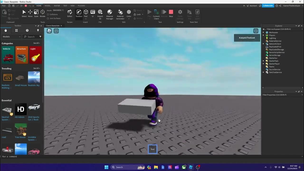How To Make A Tool In Roblox Studio In Under 1 Minute... (NO SCRIPTING ...