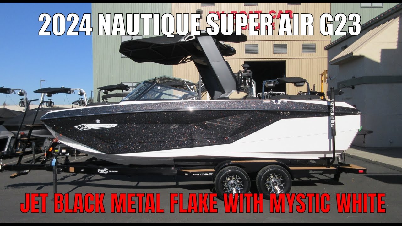 2024 Nautique G23 - Jet Black Metal Flake with Mystic White - YouTube