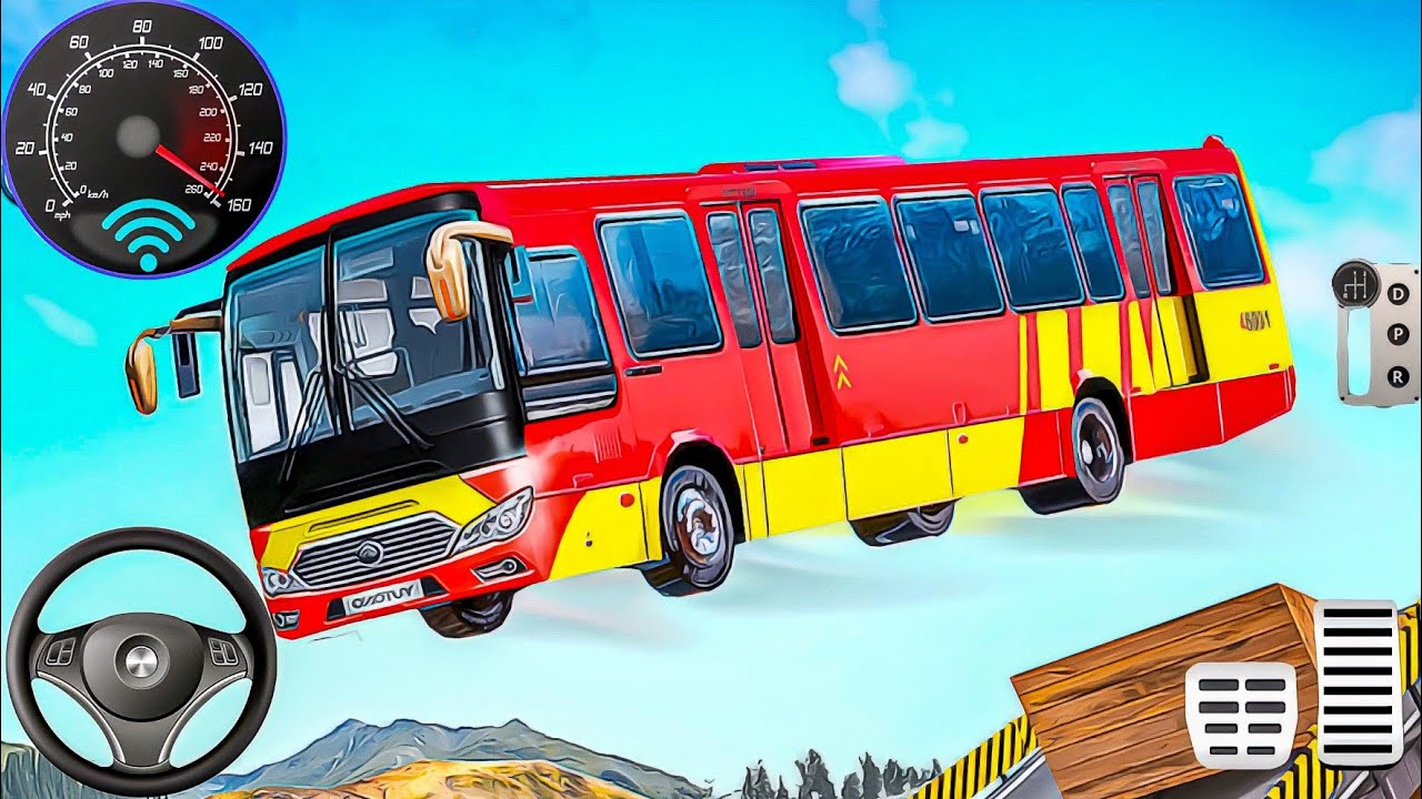 Impossible Mega Ramp Coach Bus Stunts Driving 3D #2 - Android Gameplay ...
