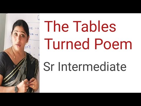 The Tables Turned Poem Sr Intermediate - YouTube