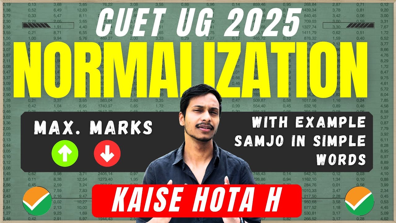 CUET UG 2025 NORMALIZATION kaise Hoga In SIMPLE WORDS SAMJO with Example . MAX KITNE marks ...
